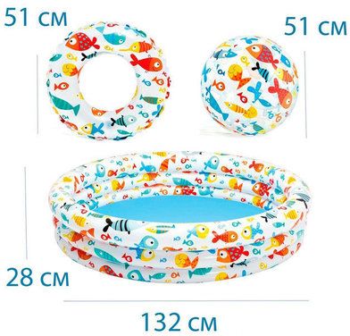 Bộ bể bơi phao 3 tiết cho bé INTEX 59469