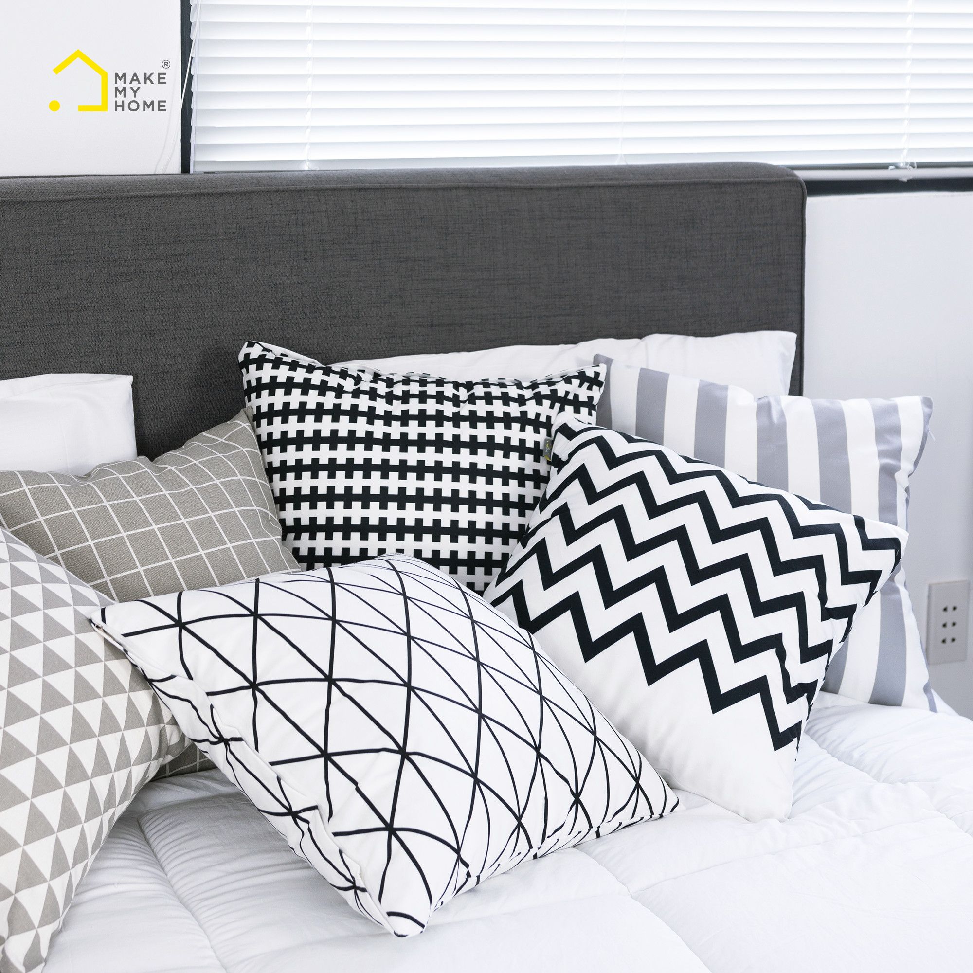 Gối Vuông Trang Trí, Gối Sofa Đơn Giản Có Kèm Ruột Gối Make My Home ...